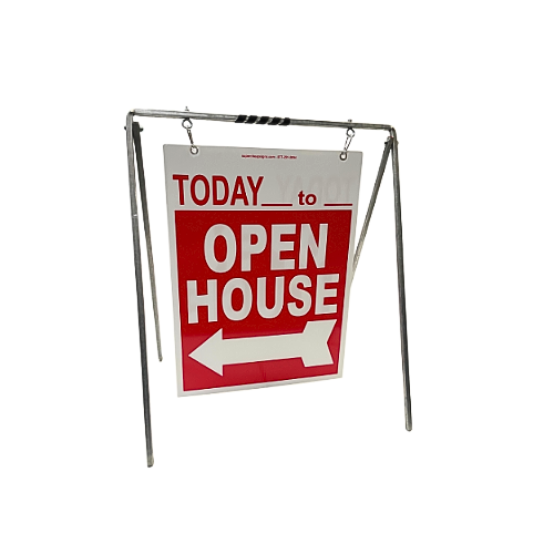 Open House Sign Metal A-Frame Kit - 5 Pack - Today Swinger - Red – EZeePost